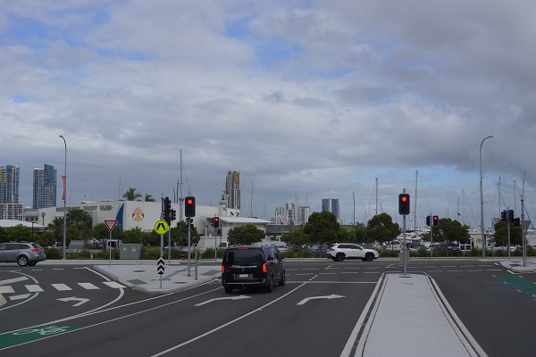 Main Beach traffic siginals